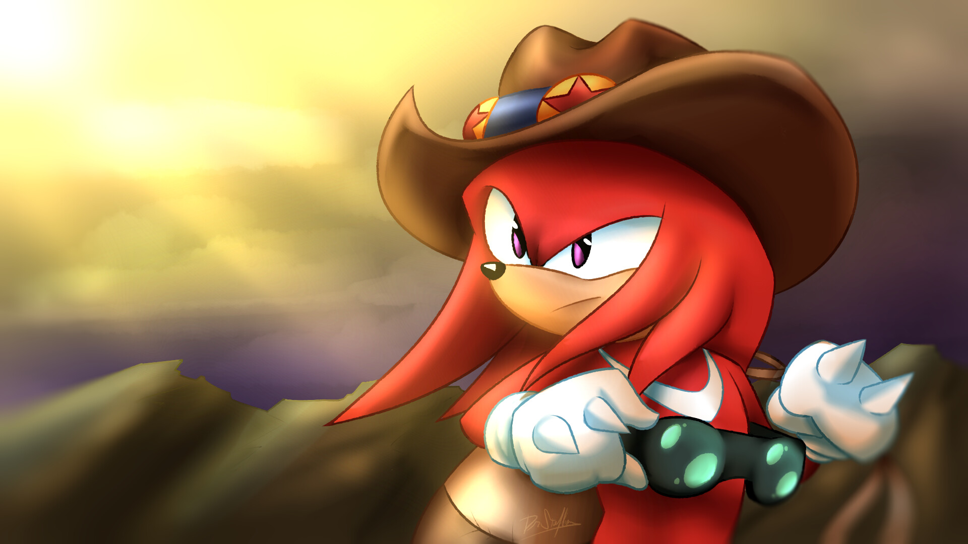 ArtStation - Knuckles Redraw - Sonic The Hedgehog OVA