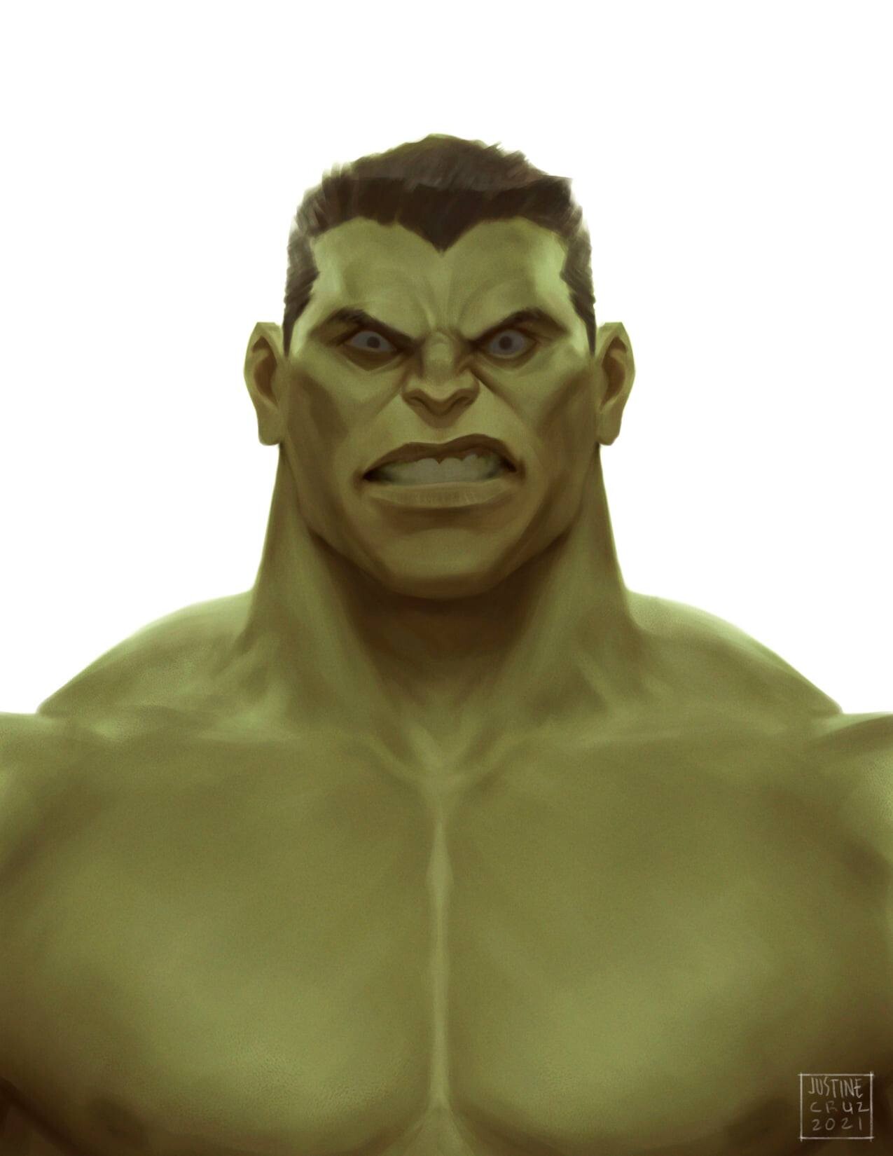 ArtStation - Hulk Stylized portrait