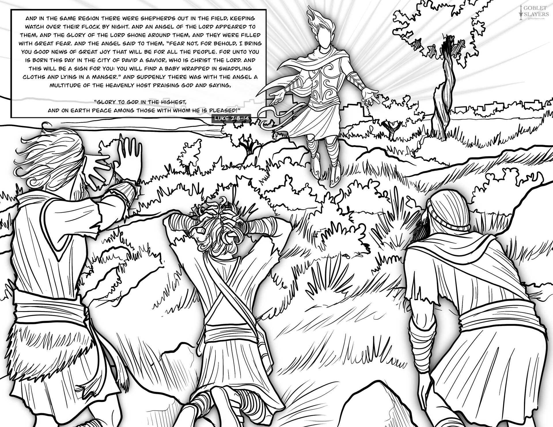 luke 2 coloring page