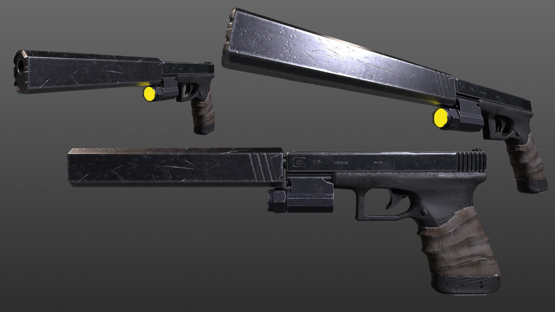 ArtStation - Post Apocalyptic Glock - Render