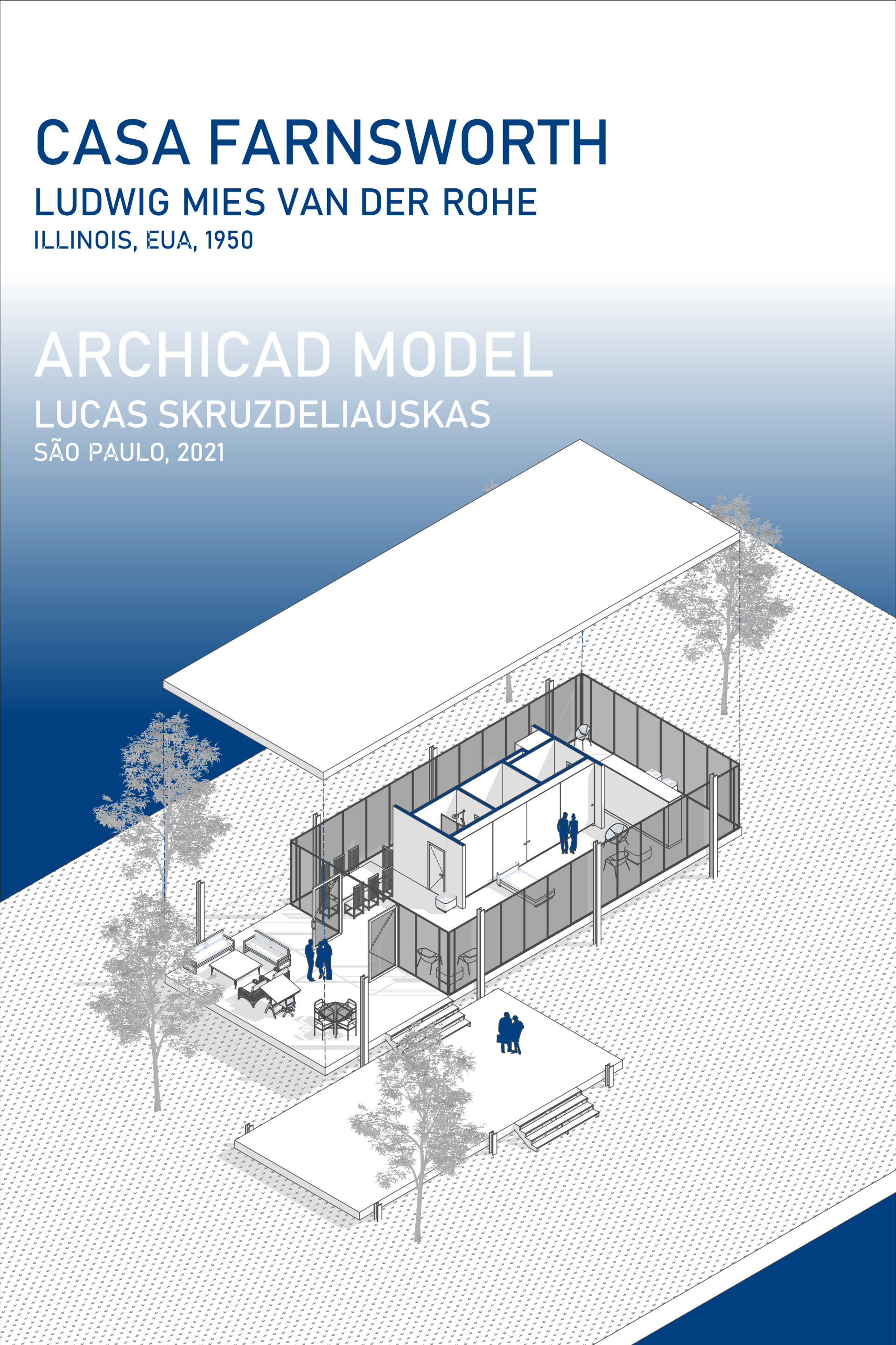 ArtStation - 2021 // ARCHICAD LEARNING #1 - FARNSWORTH