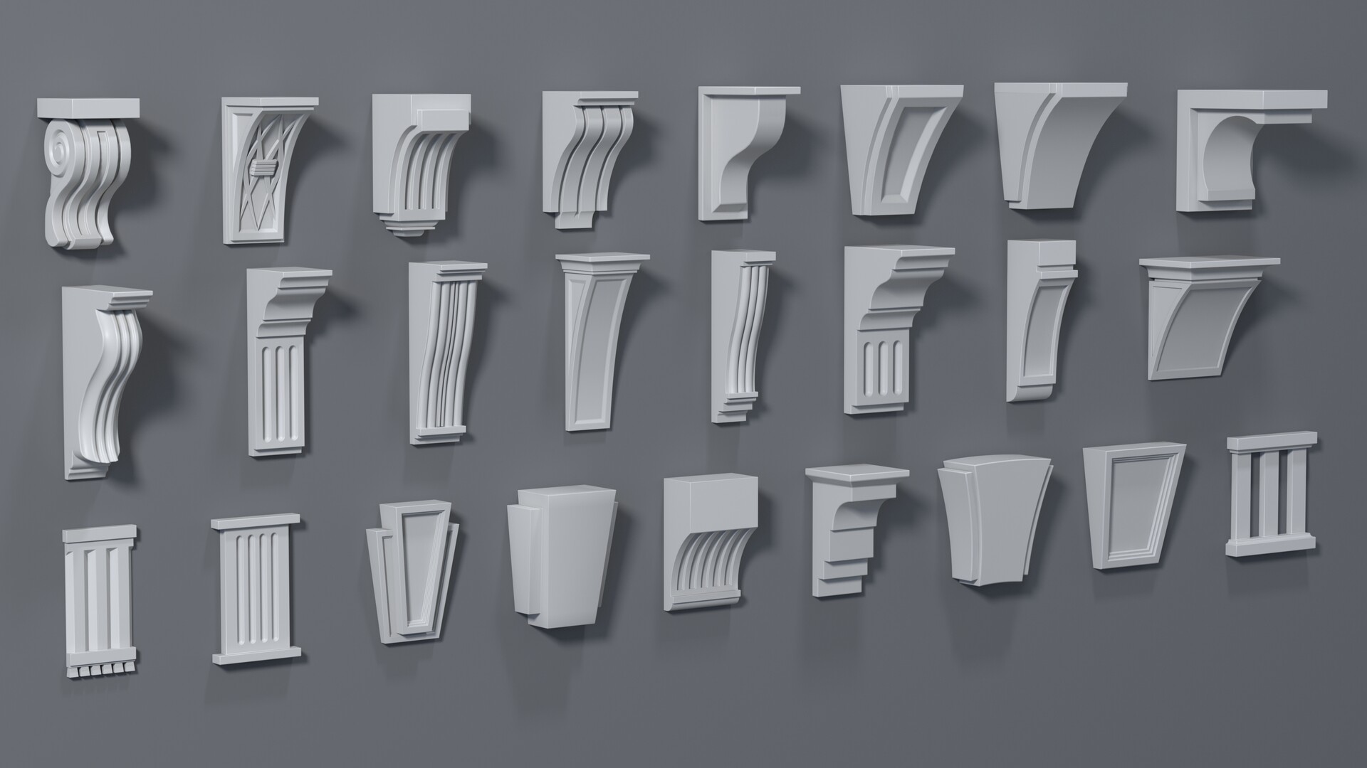 ArtStation - Corbels Collection -1 - 25 pieces