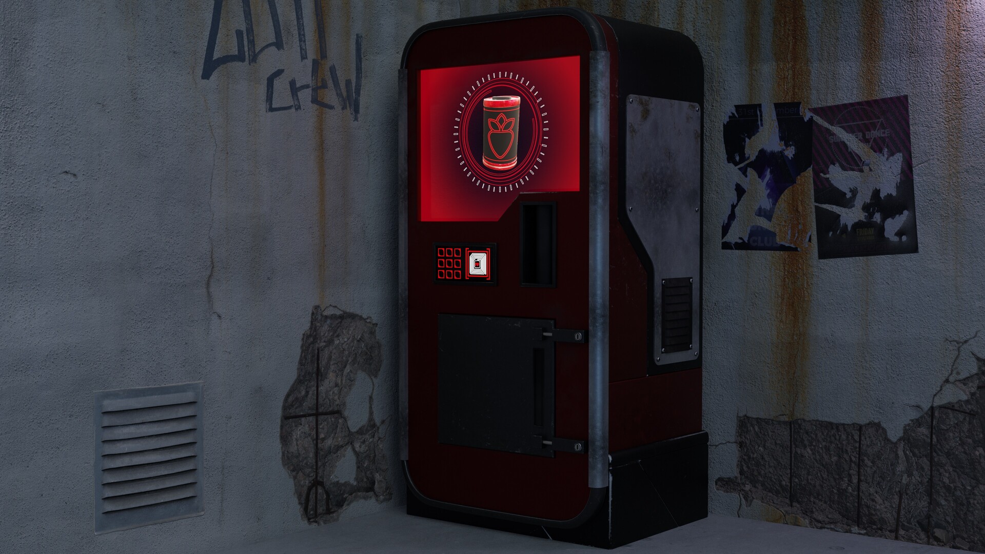 ArtStation - Realistic Cyberpunk Vending Machine