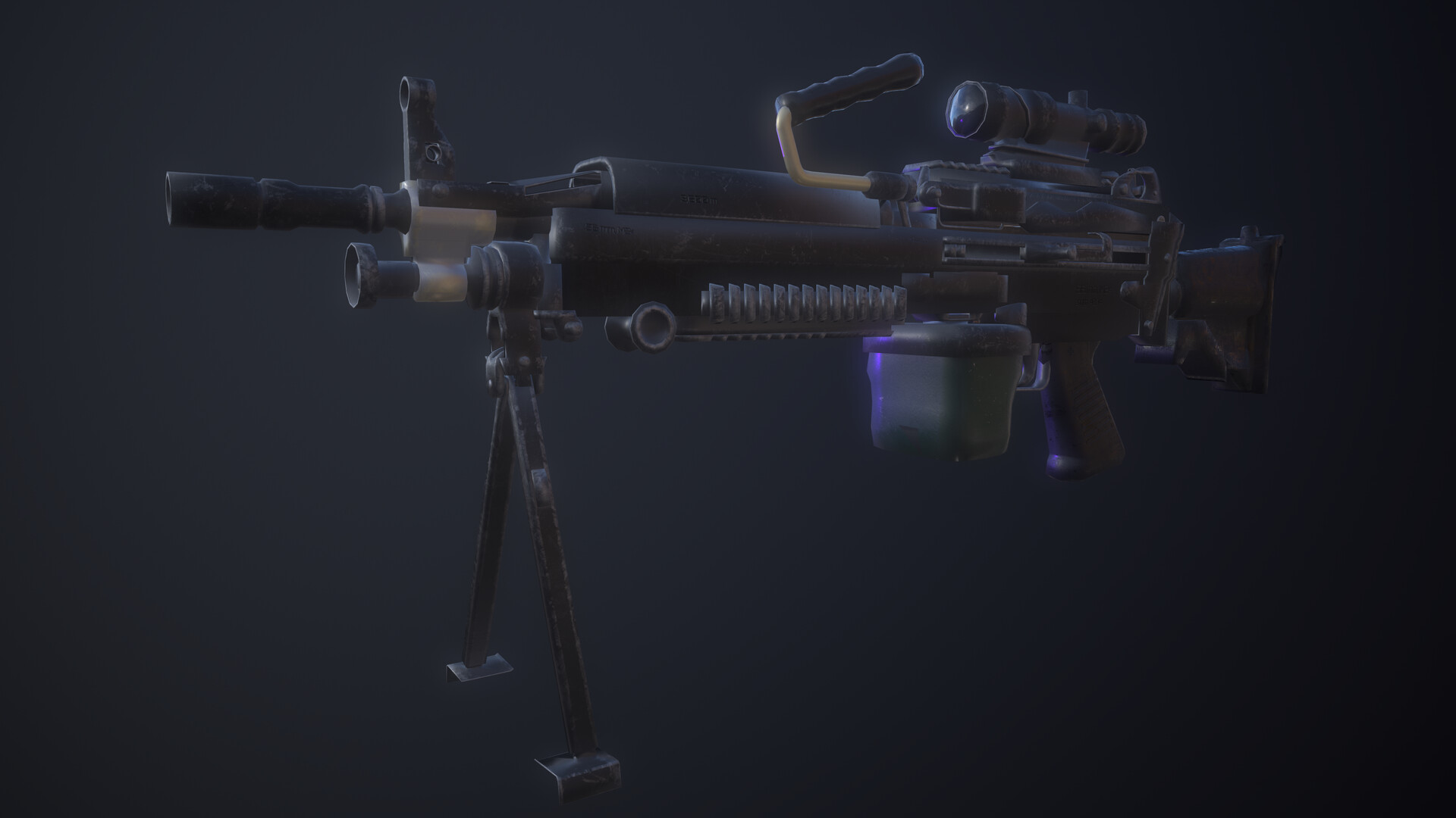 ArtStation - M249 : Game asset : Low poly
