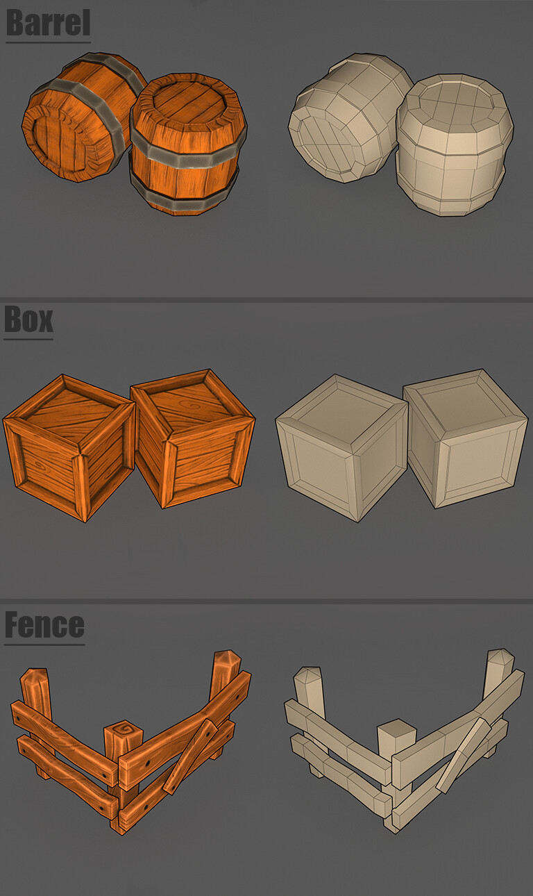 ArtStation - Low_poly Props