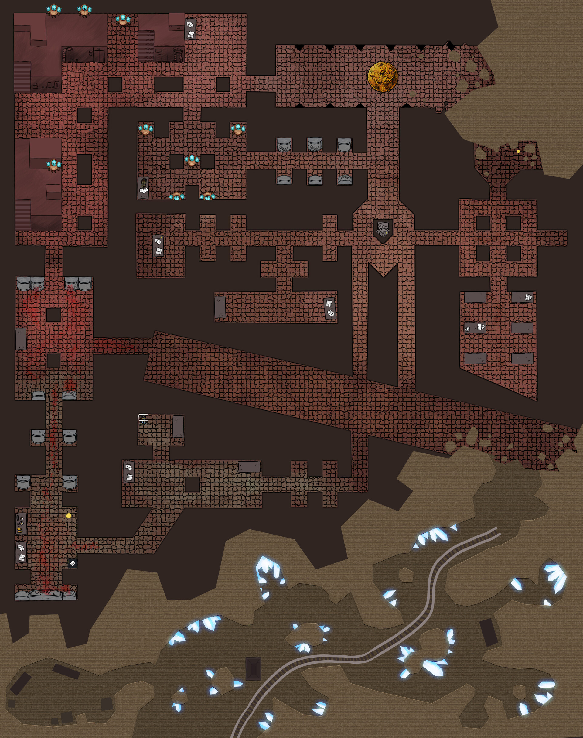 ArtStation - DnD Map - Secret Mine Facility