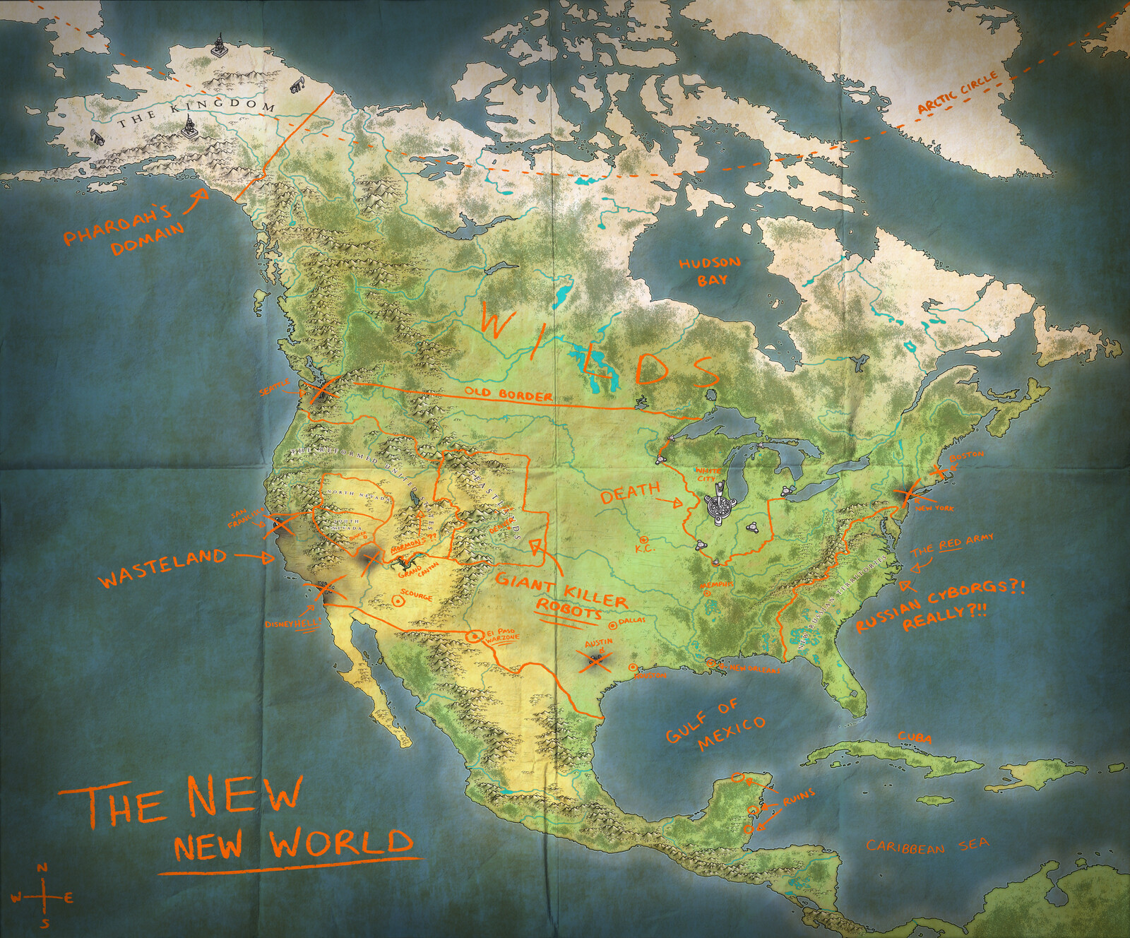 James Nalepa - Post apocalyptic North America, a commission for a sci fi novel