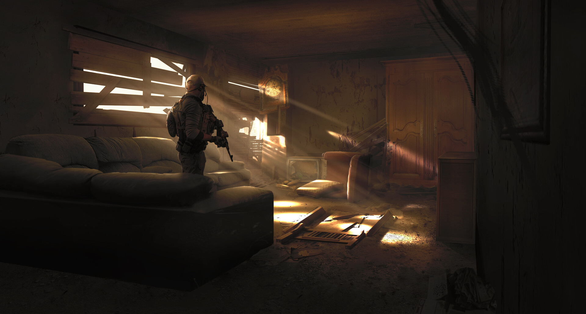 ArtStation - Abandoned Cabin Interior - Living Room (2/5)