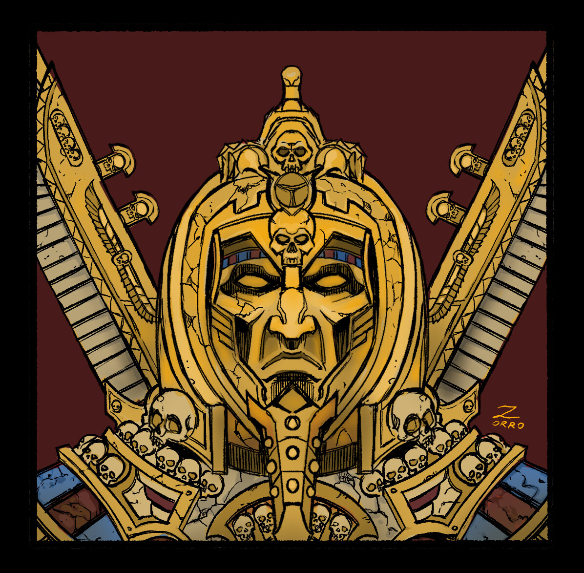 ArtStation - Necrosphinx Mask, Warhammer Fantasy Battles