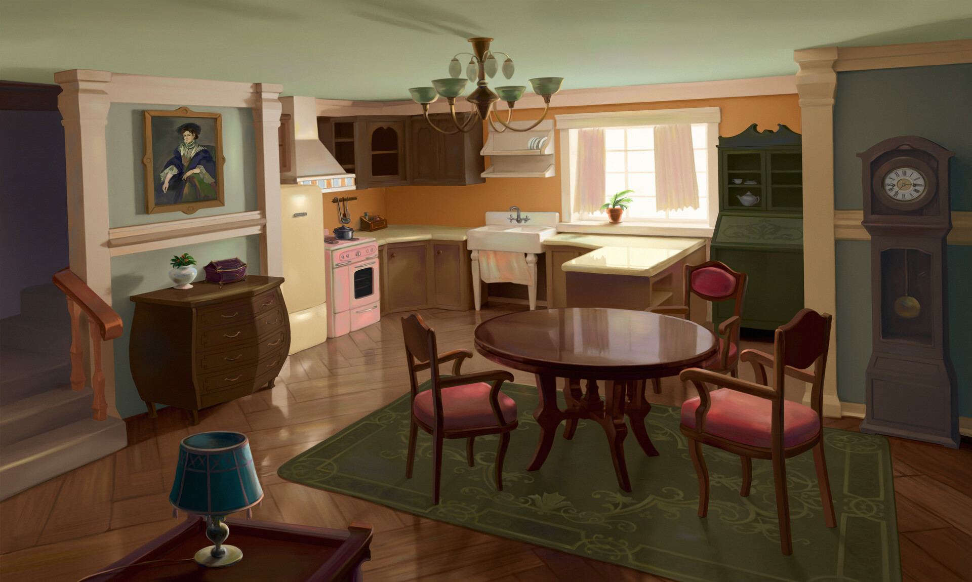 ArtStation - Vintage Kitchen Interior - Concept Art