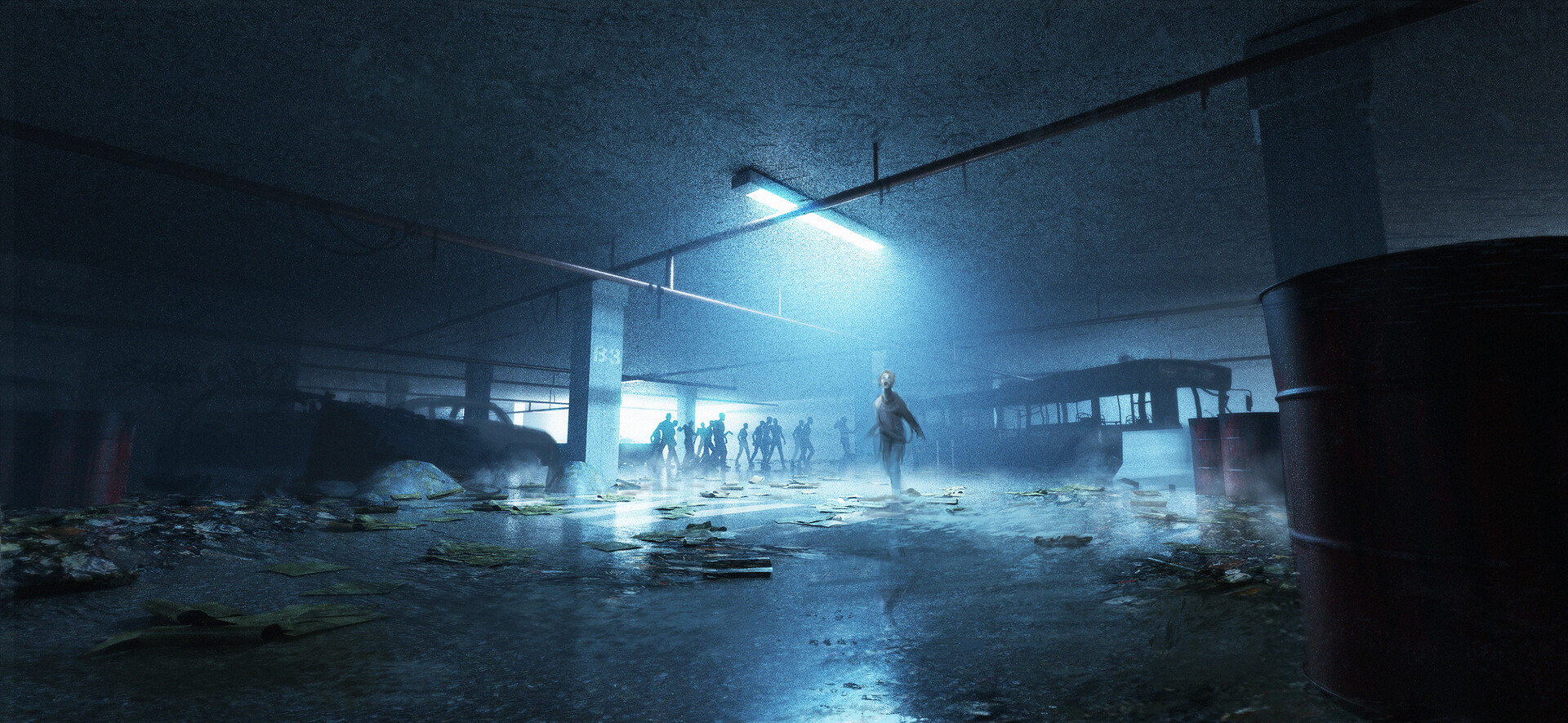 ArtStation - Post Apocalyptic parking lot