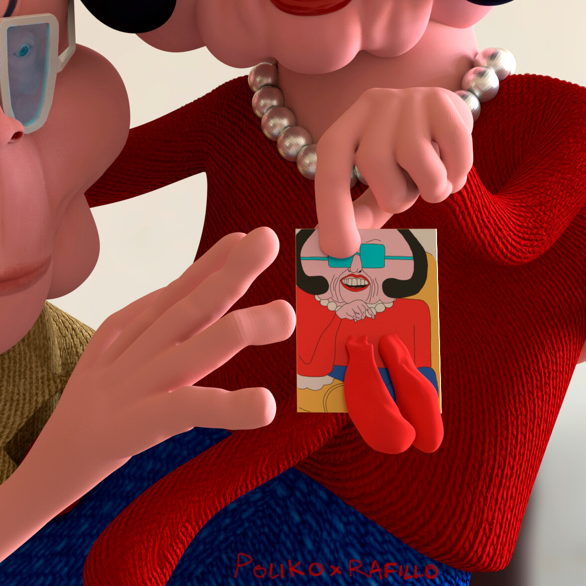 Antonio Poliko - "Dear Conchi" (Querida conchi) main characters 3D model