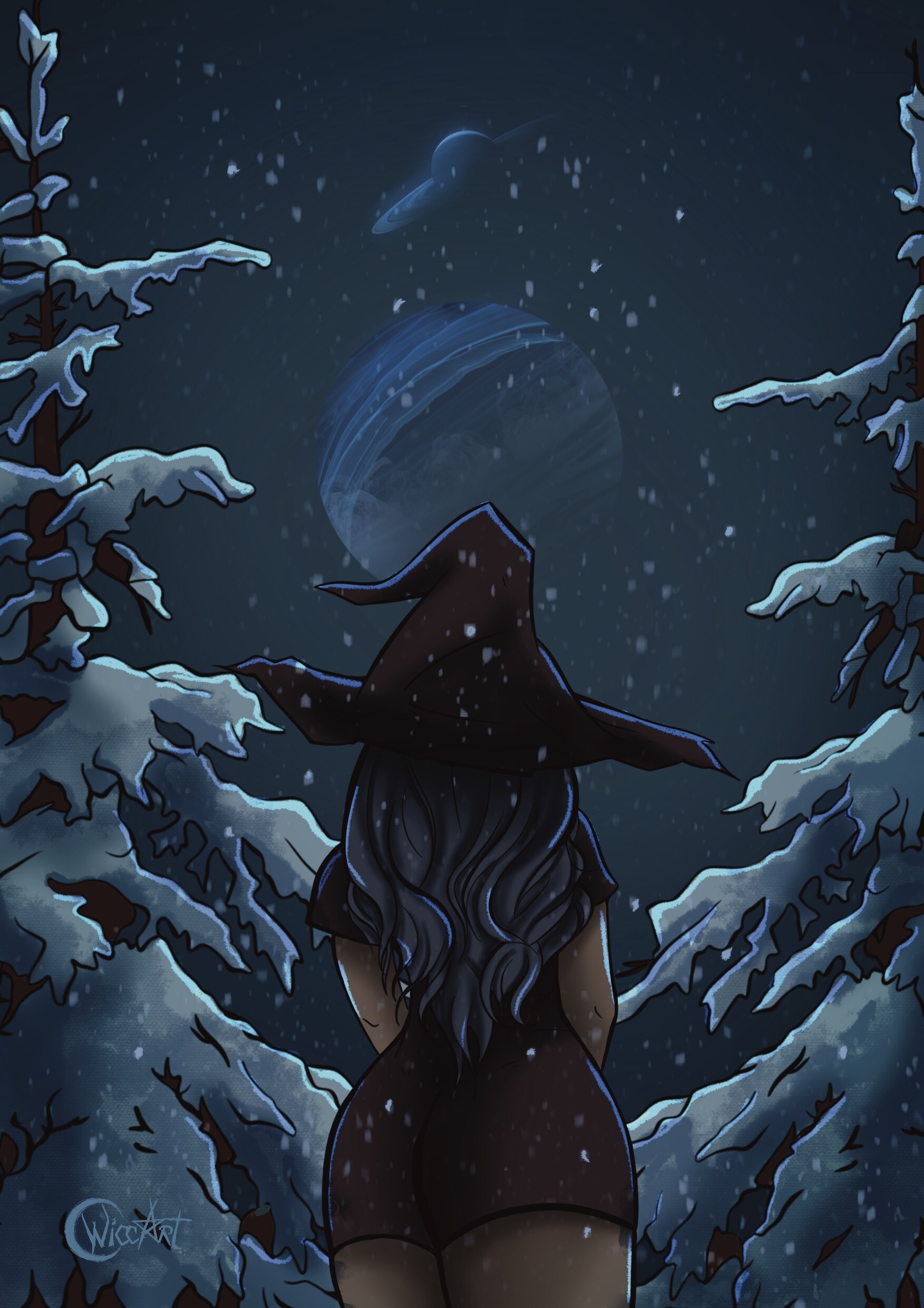 yule witch art