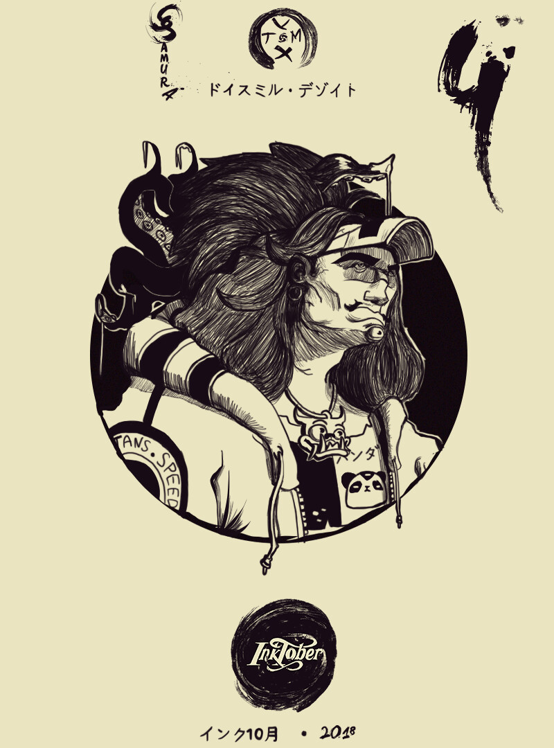 Vic Maia - Inktober 2018 - Samurá