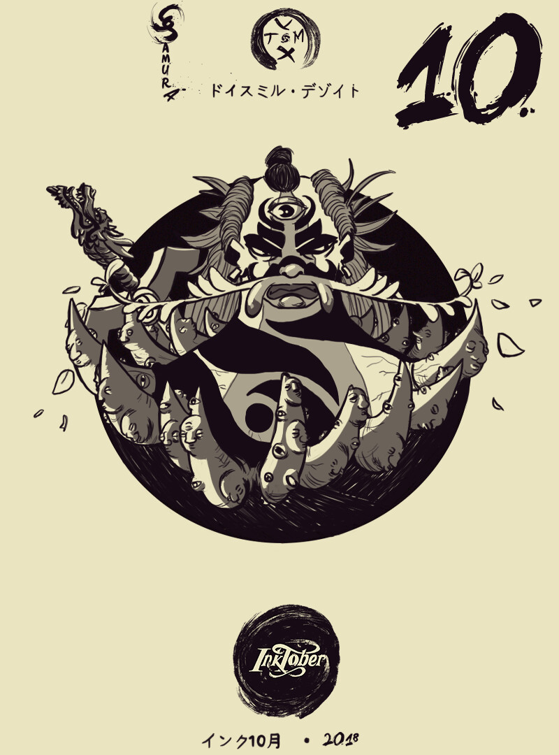 Vic Maia - Inktober 2018 - Samurá