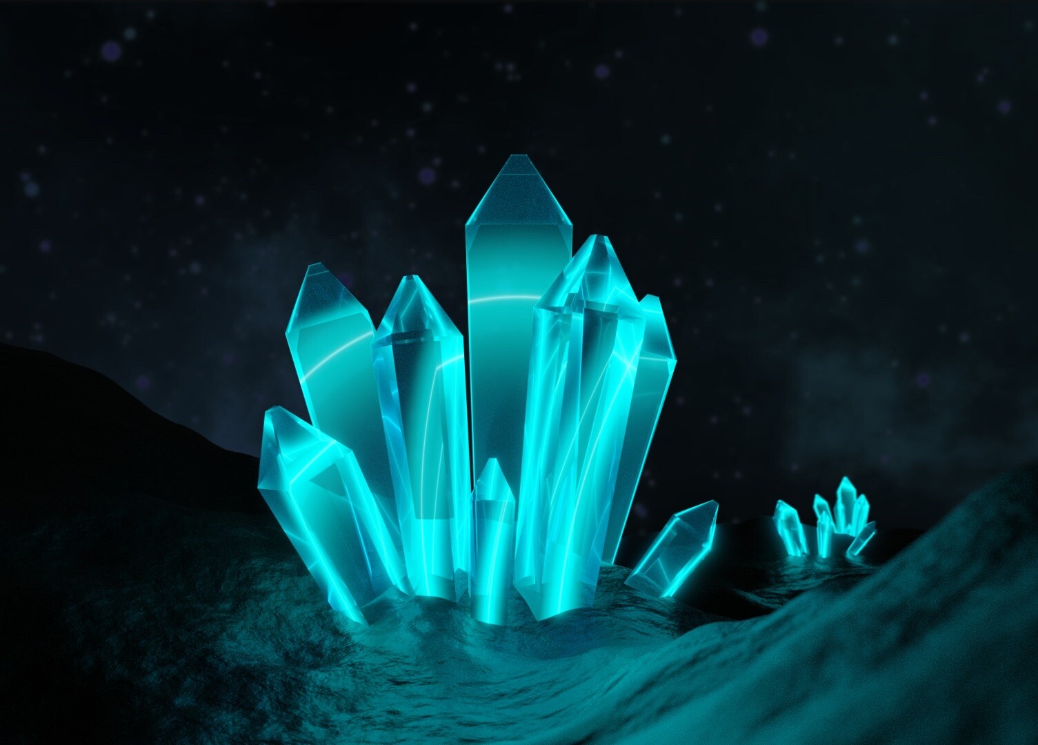 ArtStation - Kyber Crystal harvest field