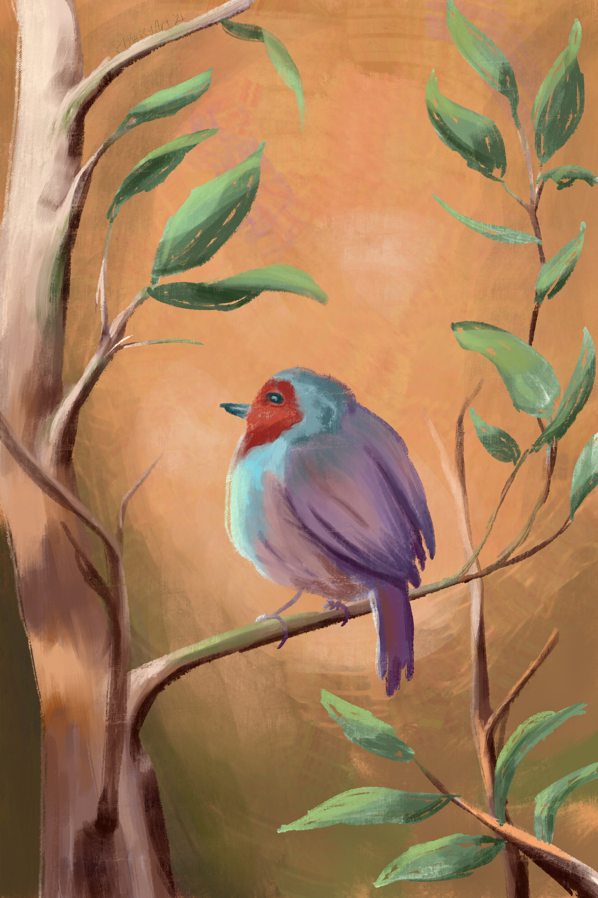 ArtStation - Bird on Branch Study