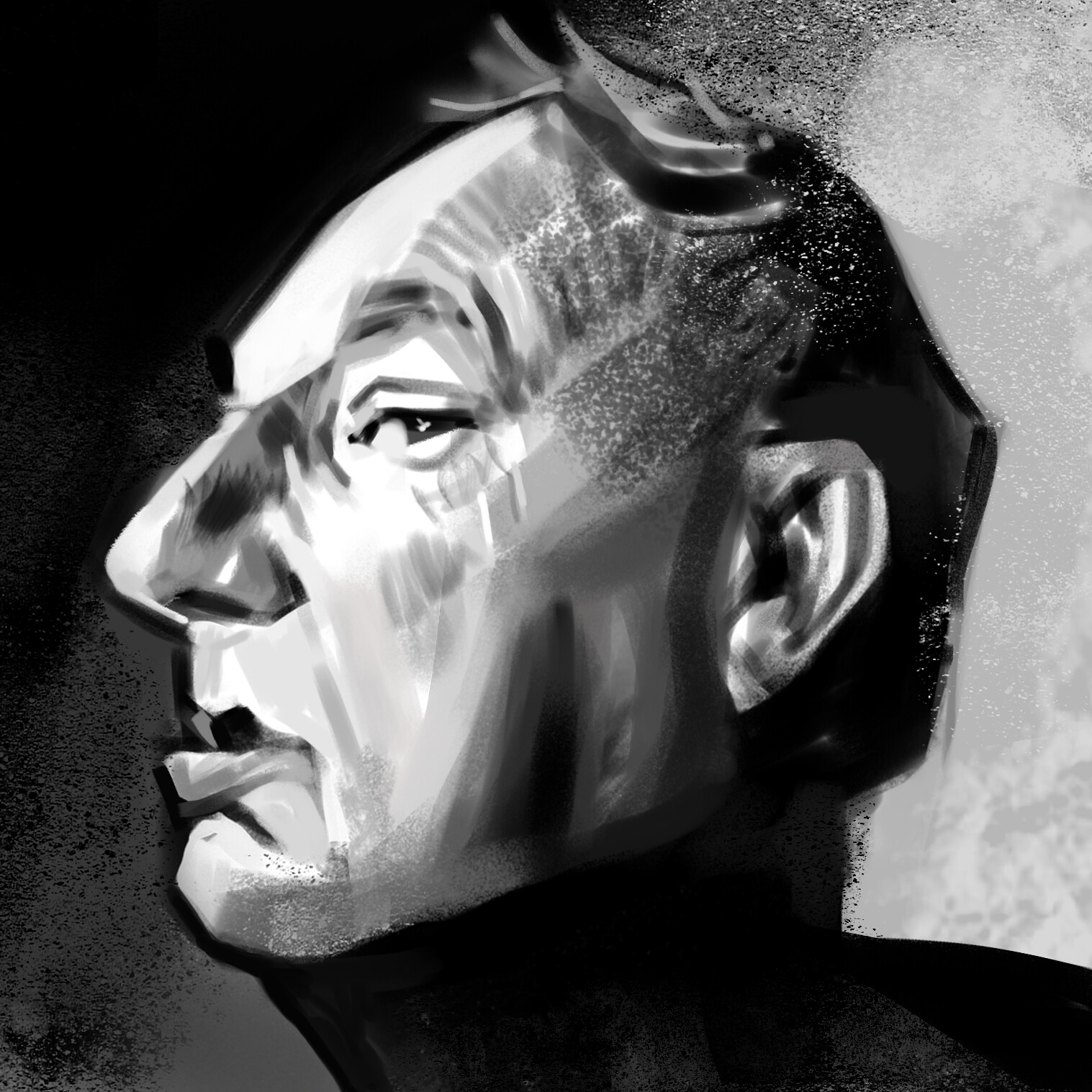 ArtStation - Quick B&W Study