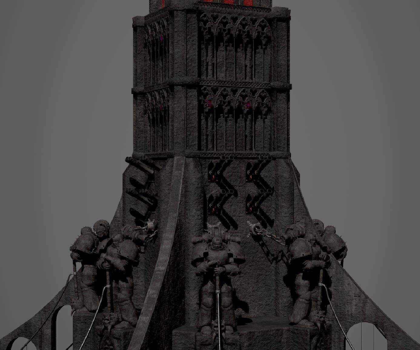 Michael Listo - Gothic Tower with Stained Glass Windows