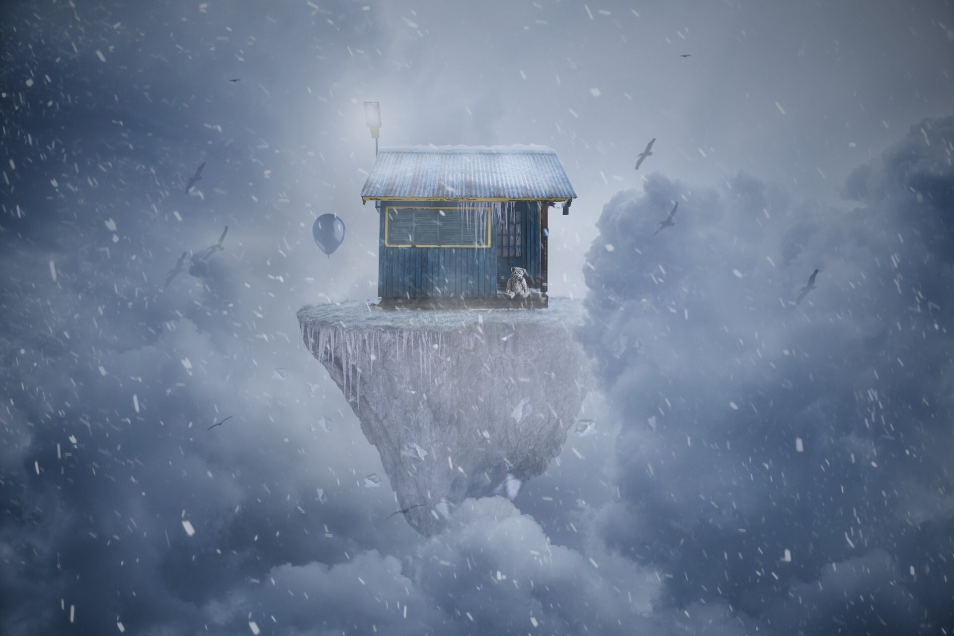 ArtStation - Winter Floating Island