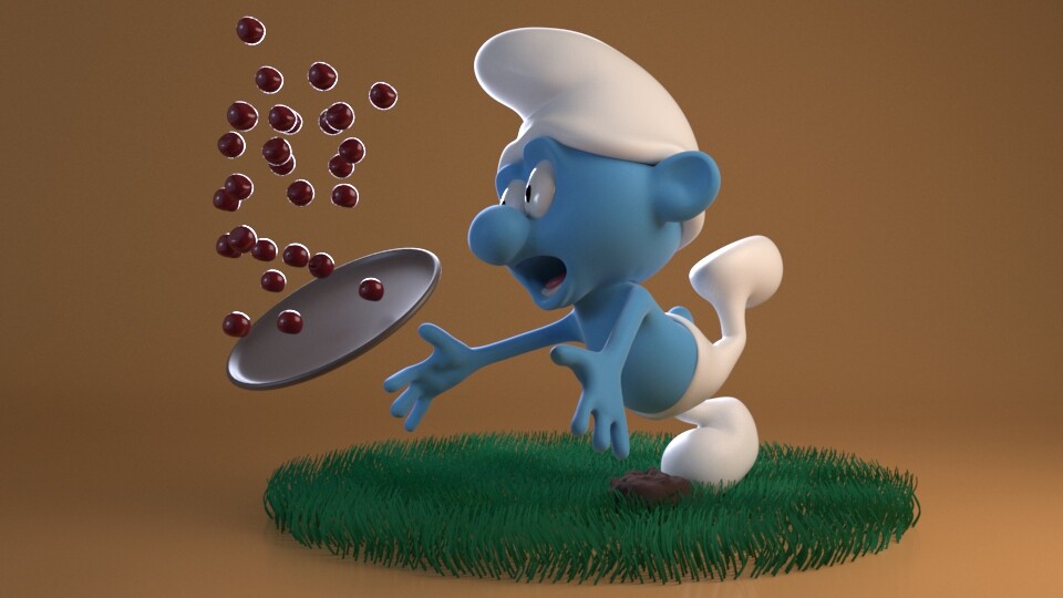 Clumsy Smurf Falling