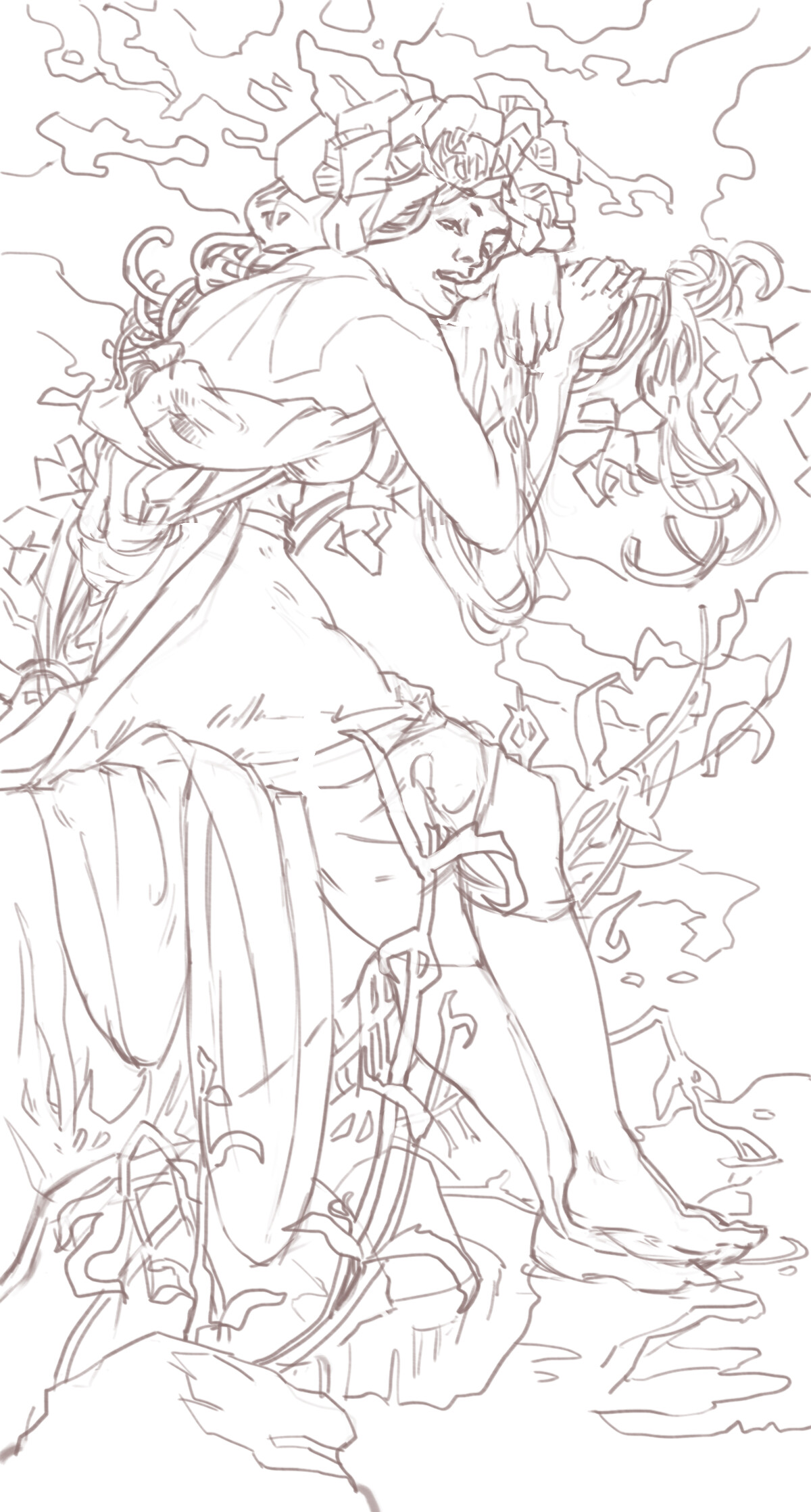 alphonse mucha coloring pages