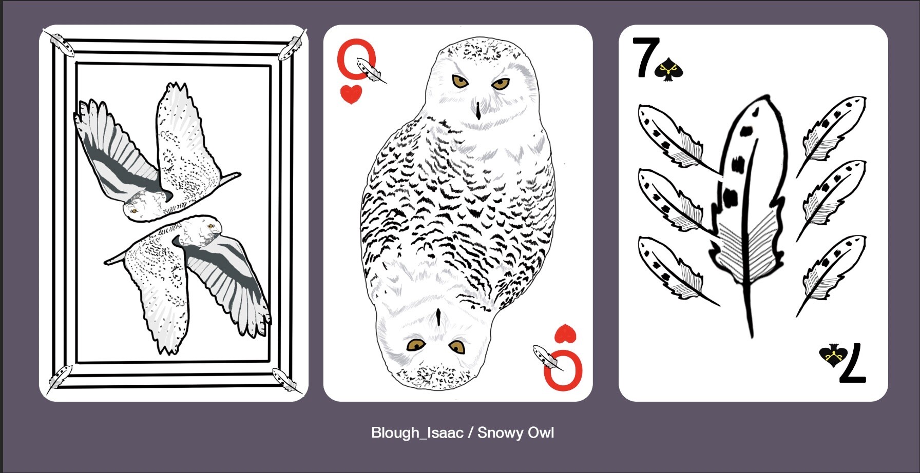 ArtStation - Snowy Owl playing cards