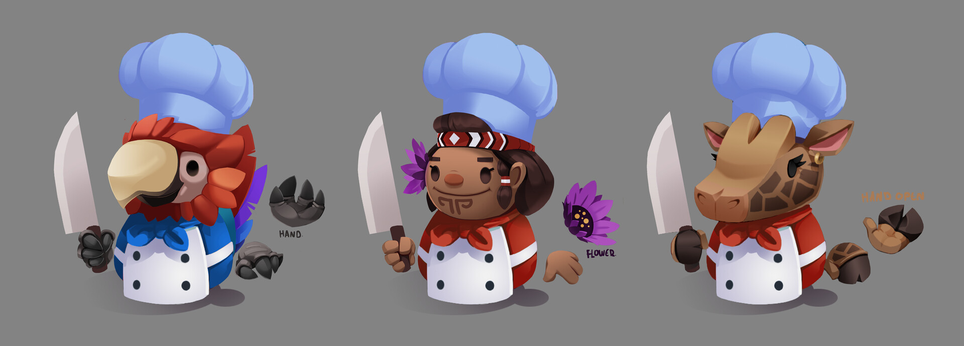 Luke Viljoen - Overcooked 2 Concepts Characters/Environments