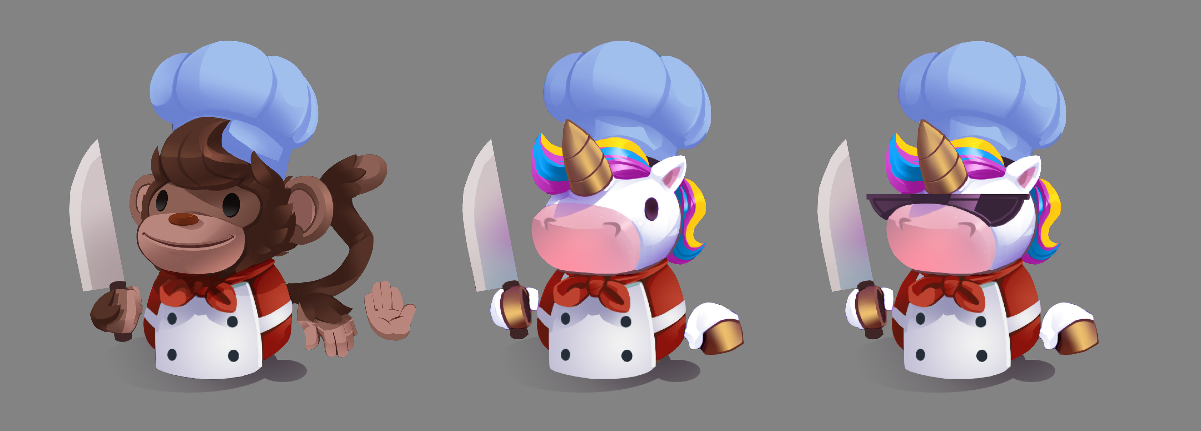 Luke Viljoen - Overcooked 2 Concepts Characters/Environments
