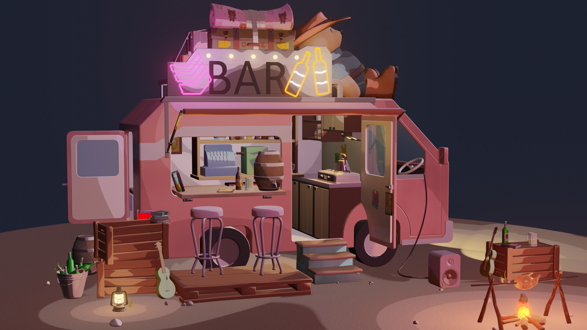 ArtStation - Mobile Bar