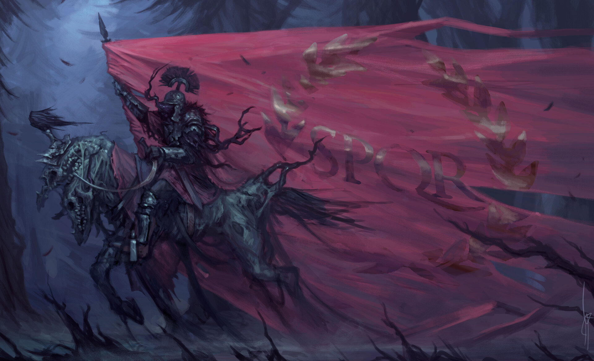 ArtStation - A rider in the mist