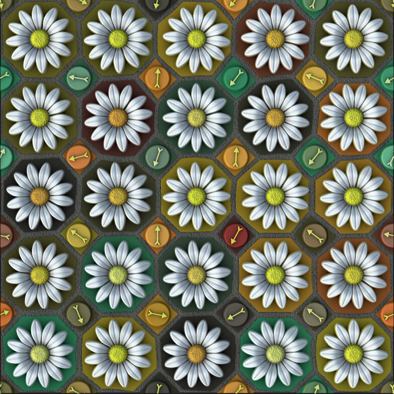 ArtStation - Flower Tiles Material / Substance Designer