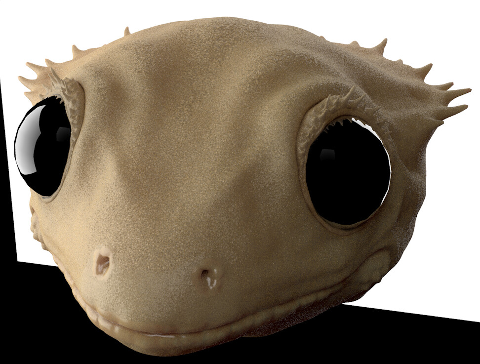 ArtStation - Hi Poly Lizard Head