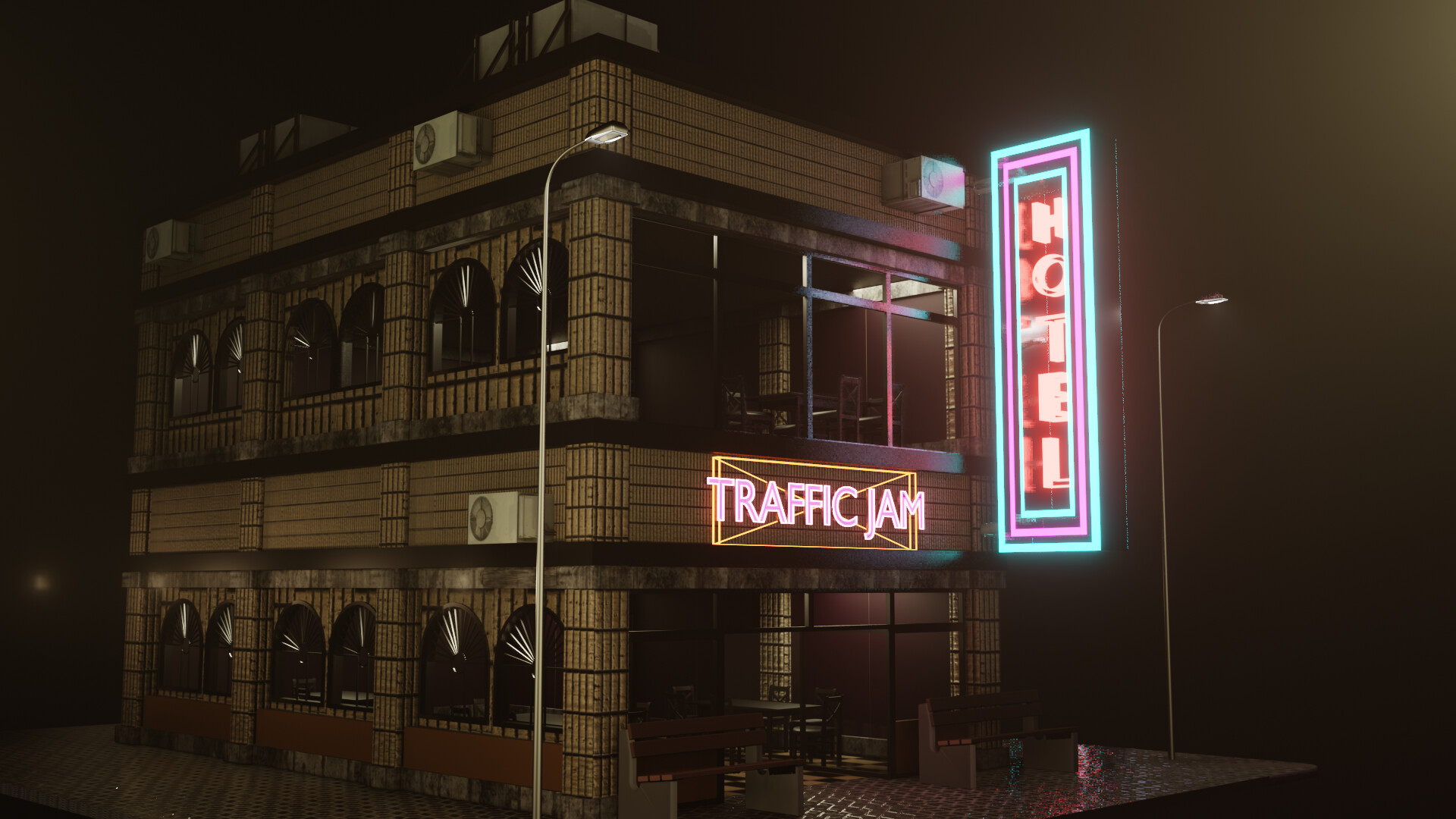 ArtStation - 3D Restaurant model