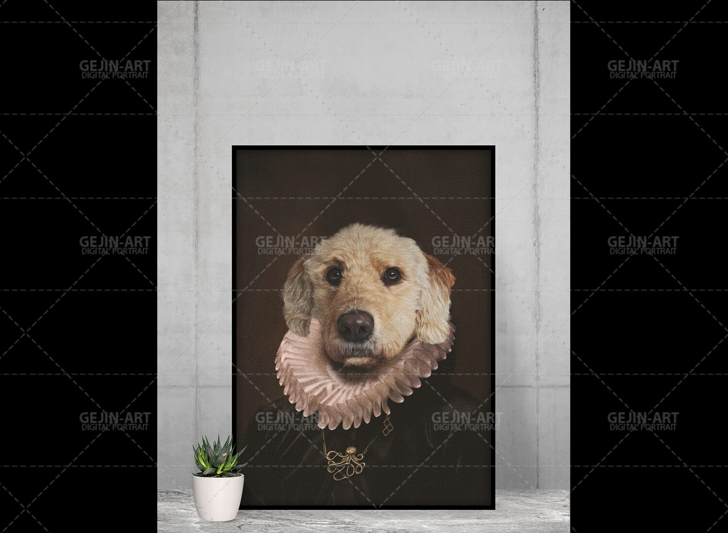 ArtStation - Ruff-collar Portrait Template Design