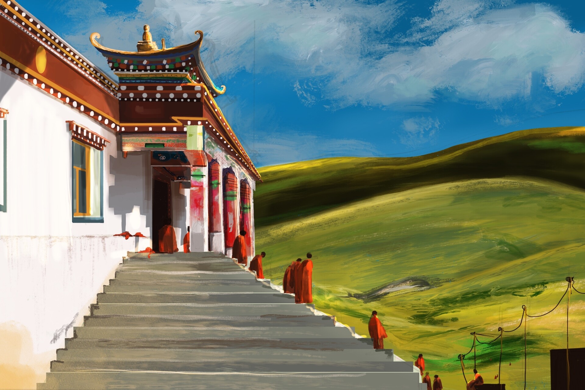 ArtStation - Serene Tibetan temple