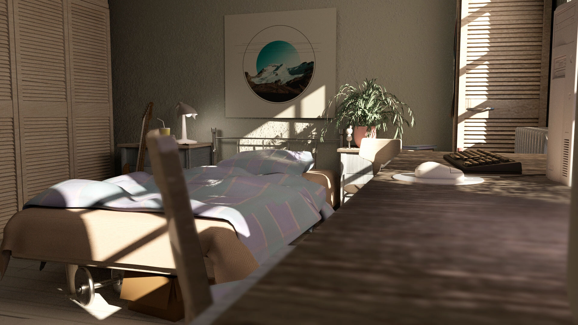 ArtStation - Bedroom Render (Day)