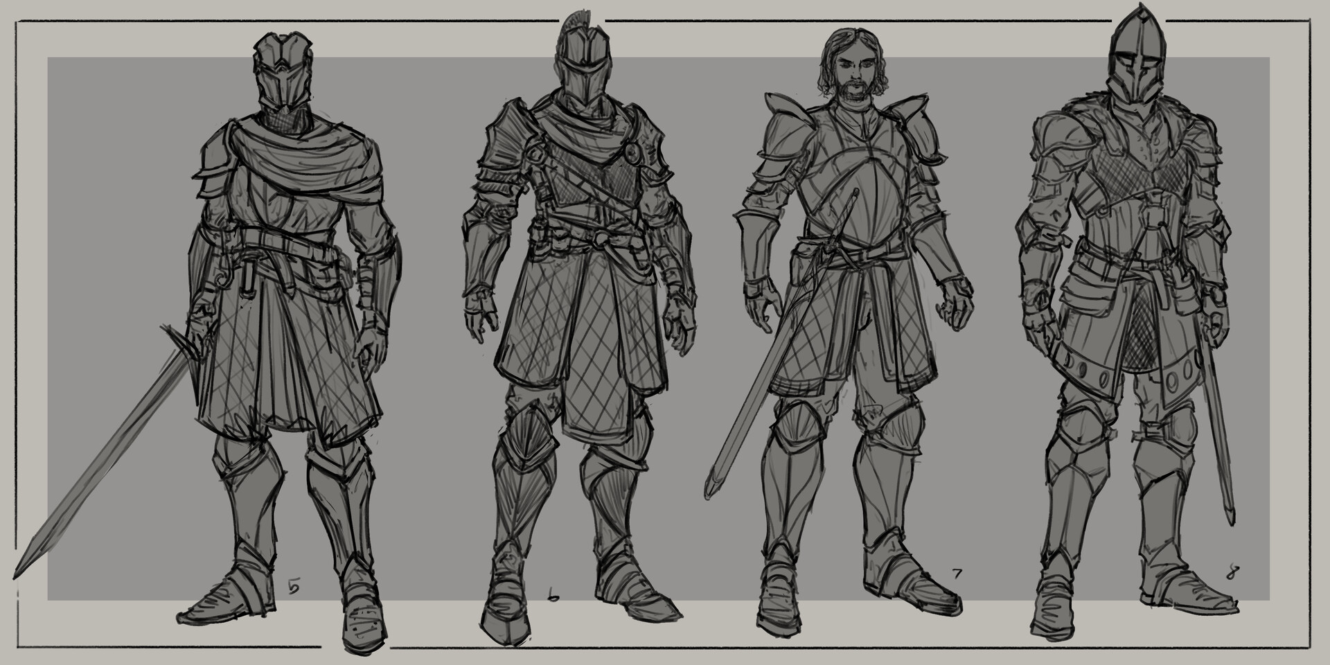 Fantasy Knight Helmet Drawing