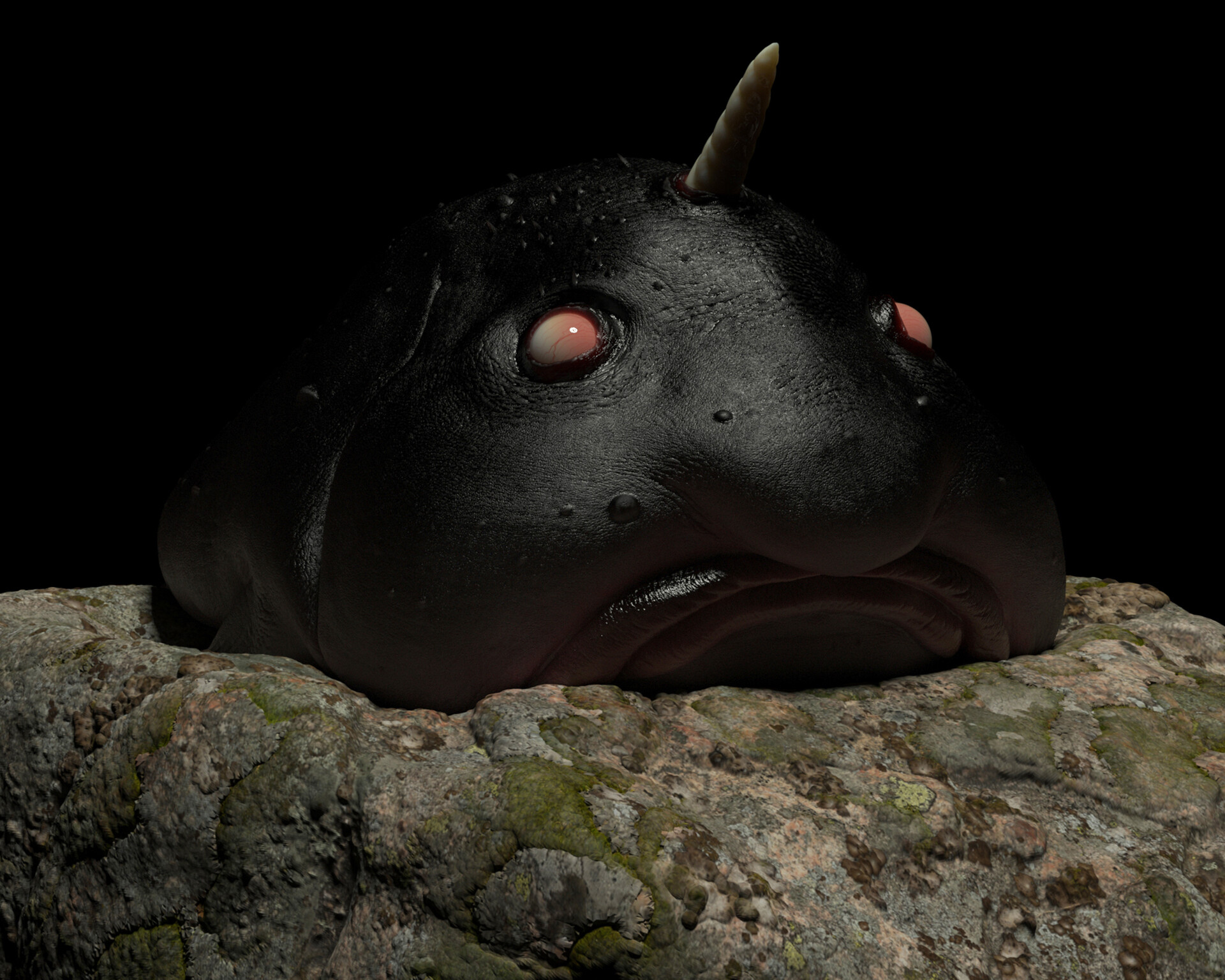 Blobfish Zwemvideo Extreme Close Up Blobfish Water Shot Stock Footage