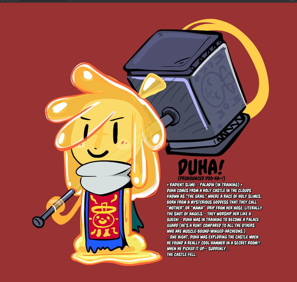 ArtStation - Duha - Radiant Slime - DND player character