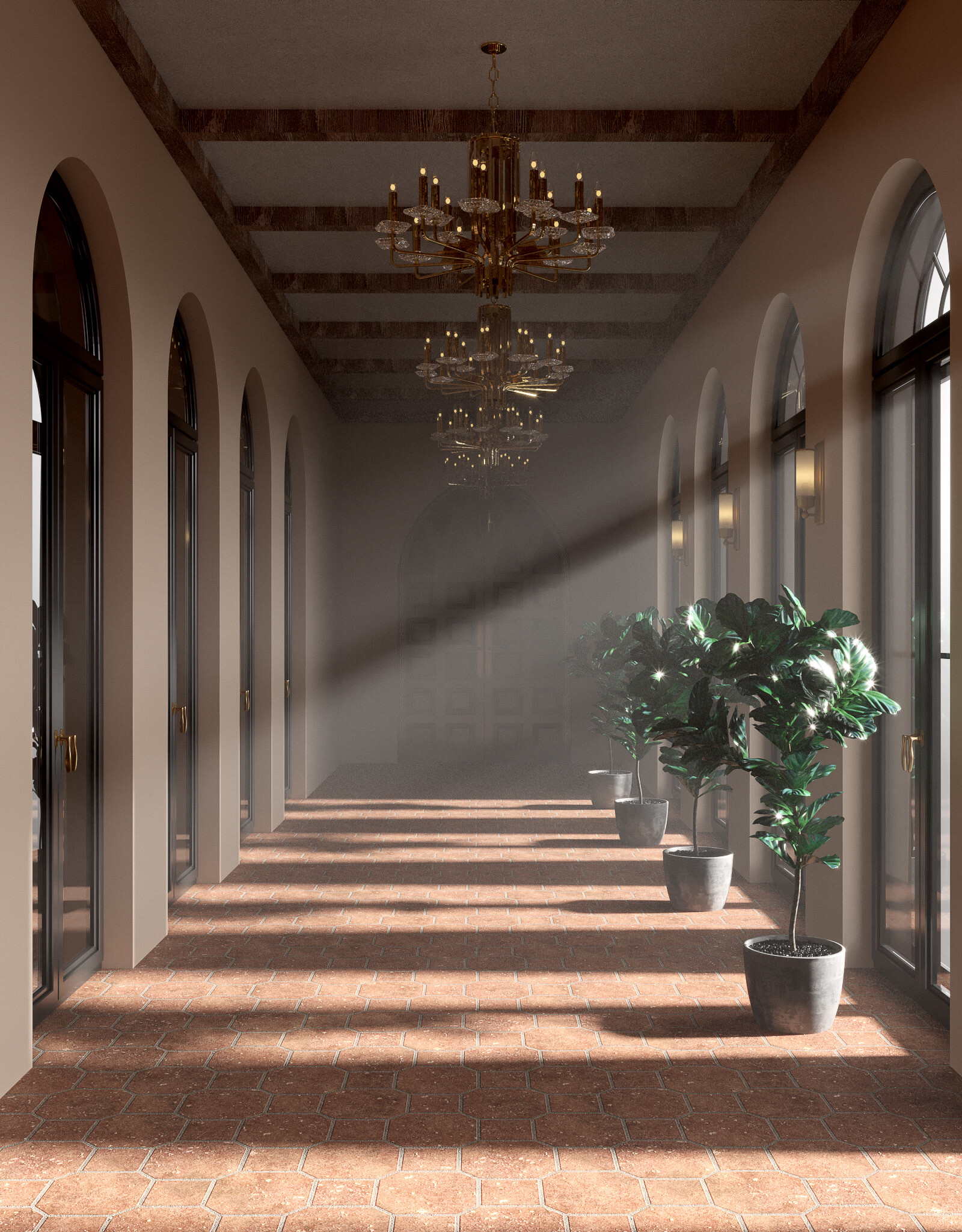 ArtStation - God Rays Balcony