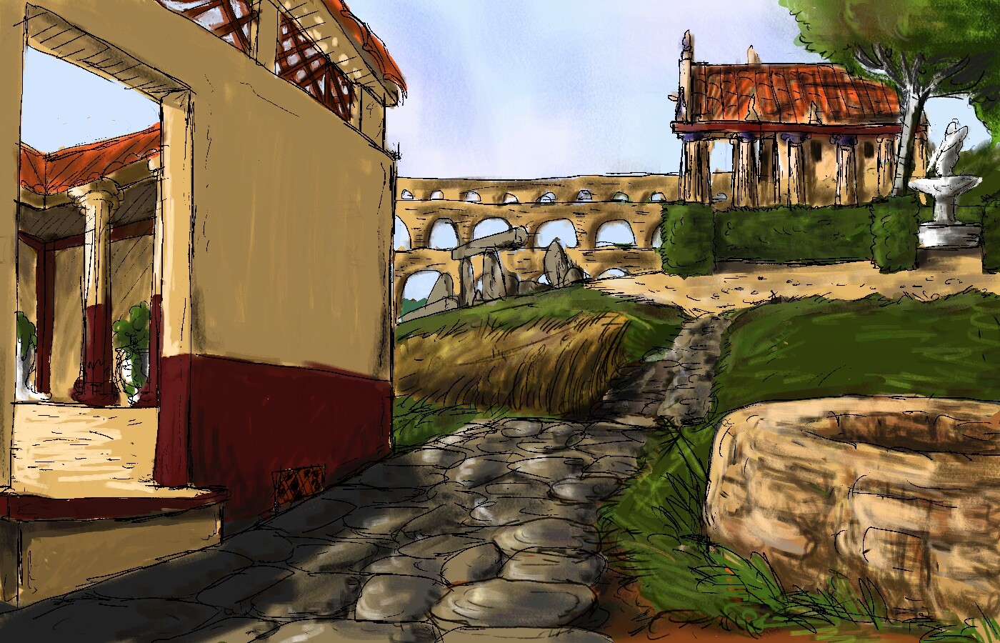 ArtStation - roman village