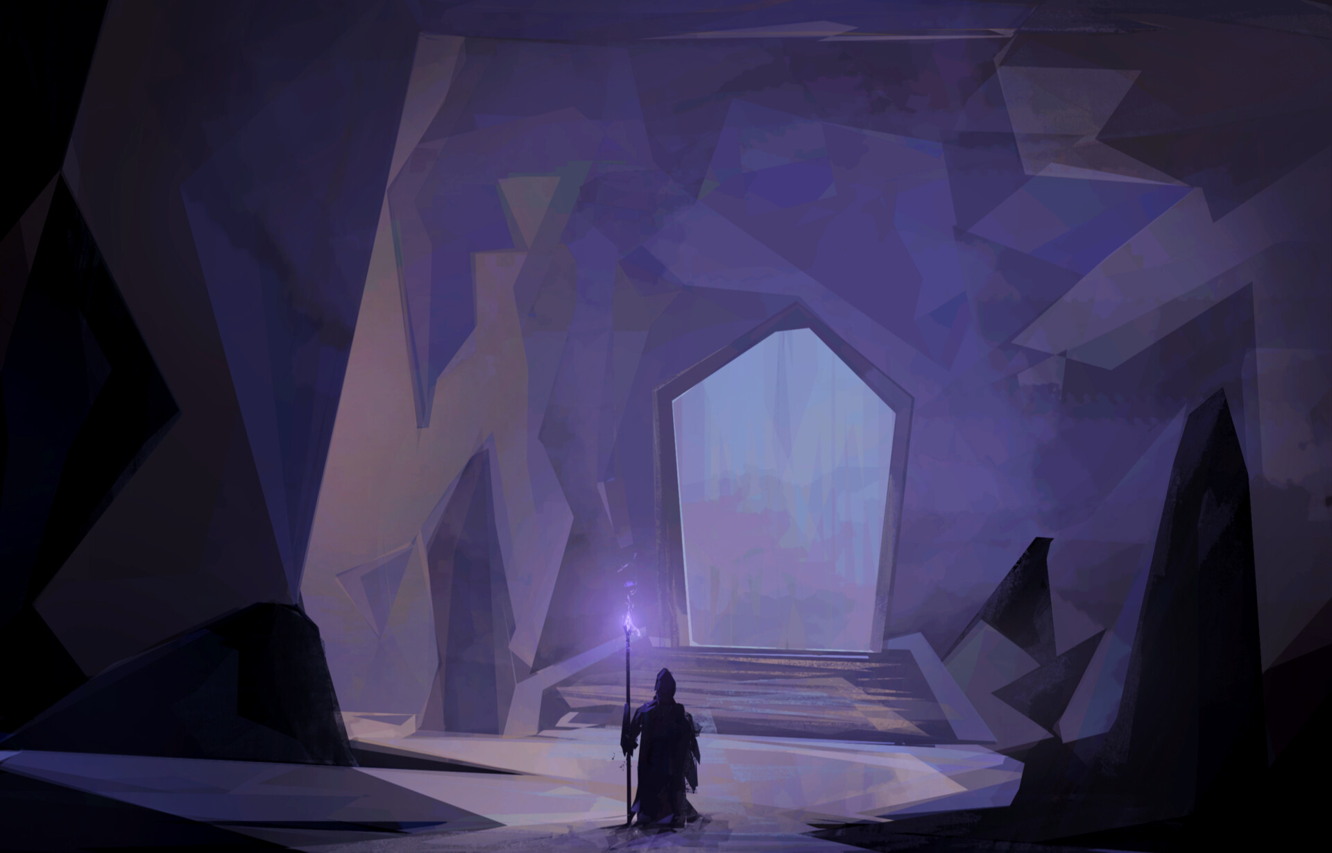ArtStation - Fantasy cave sketch