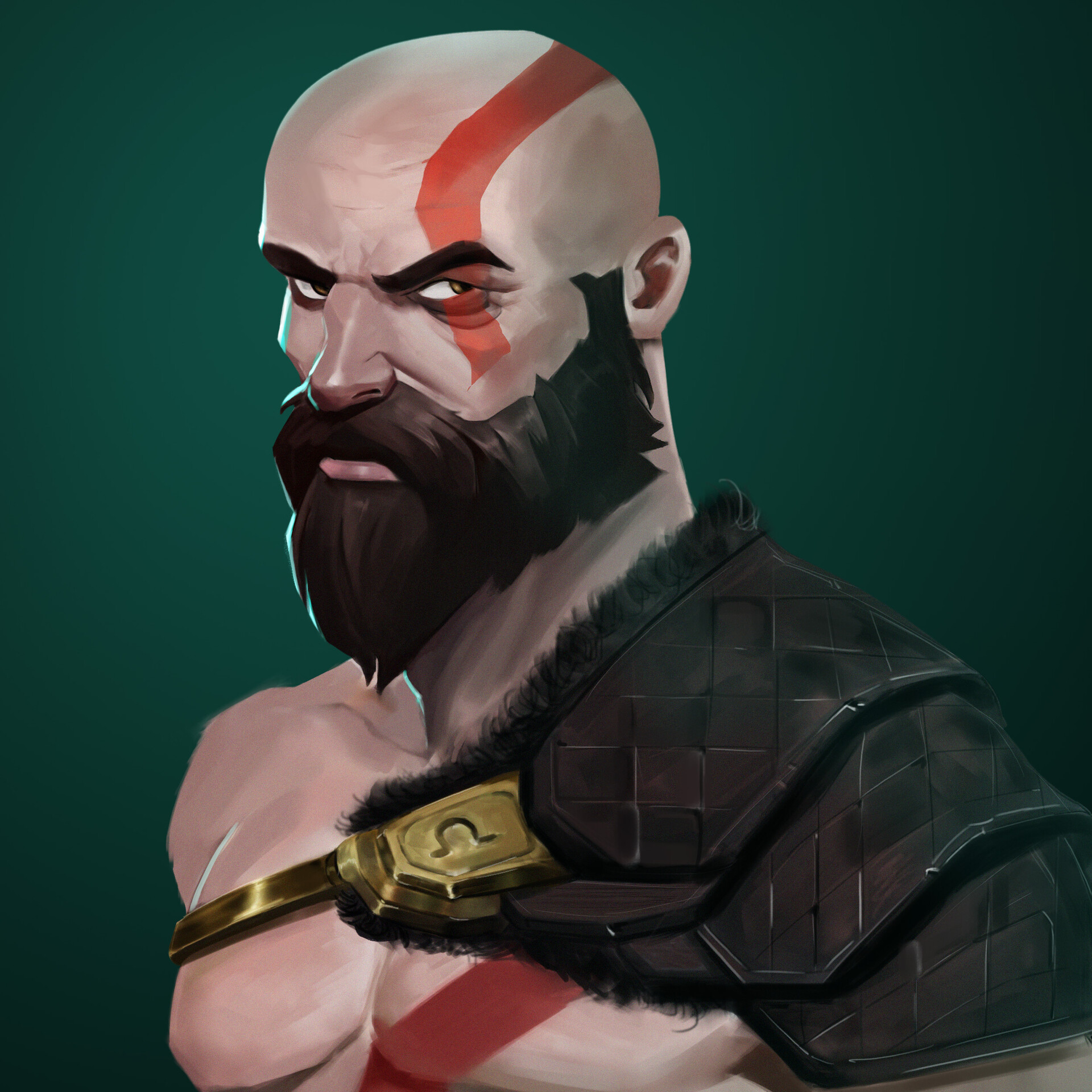 ArtStation - Portrait Study-Kratos