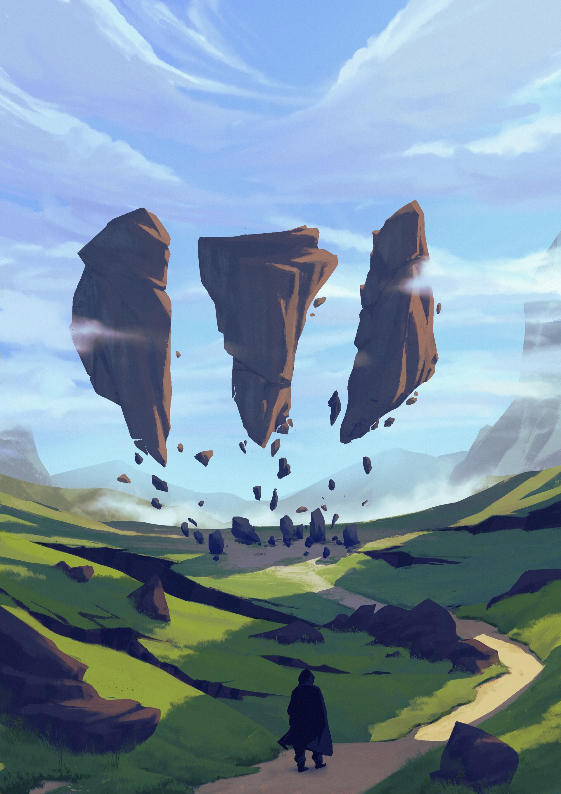 ArtStation - Floating stones