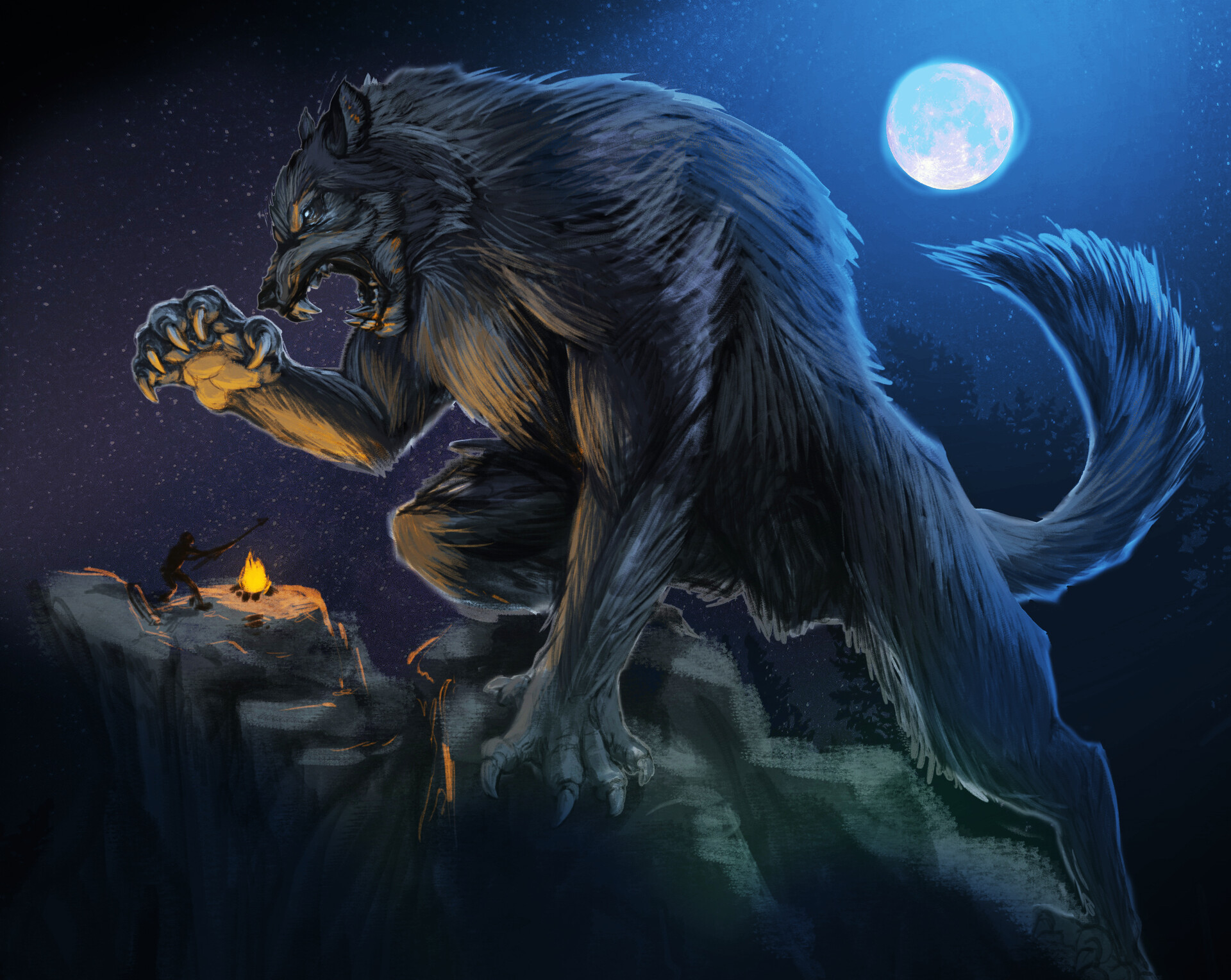 ArtStation - in the moonlight