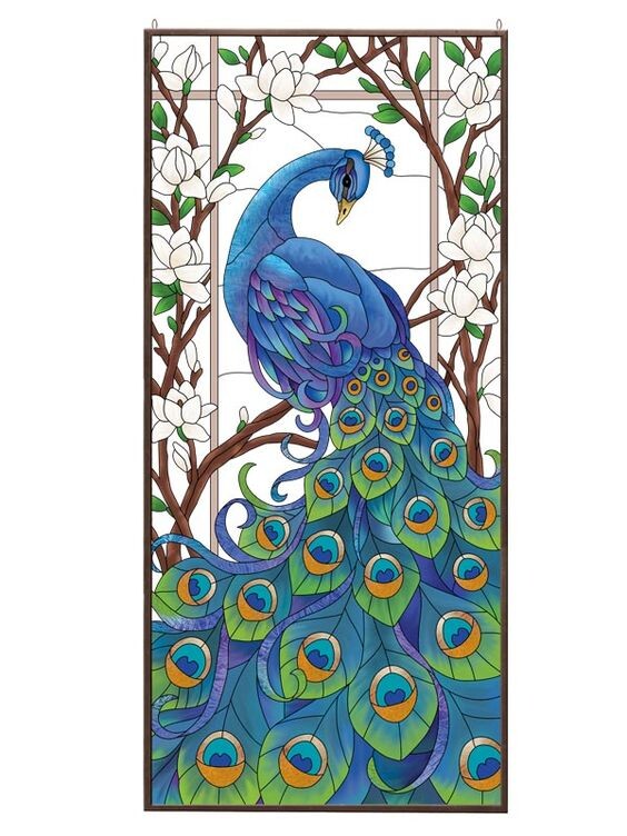 Manon Devaux - Peacock shaped stained glass