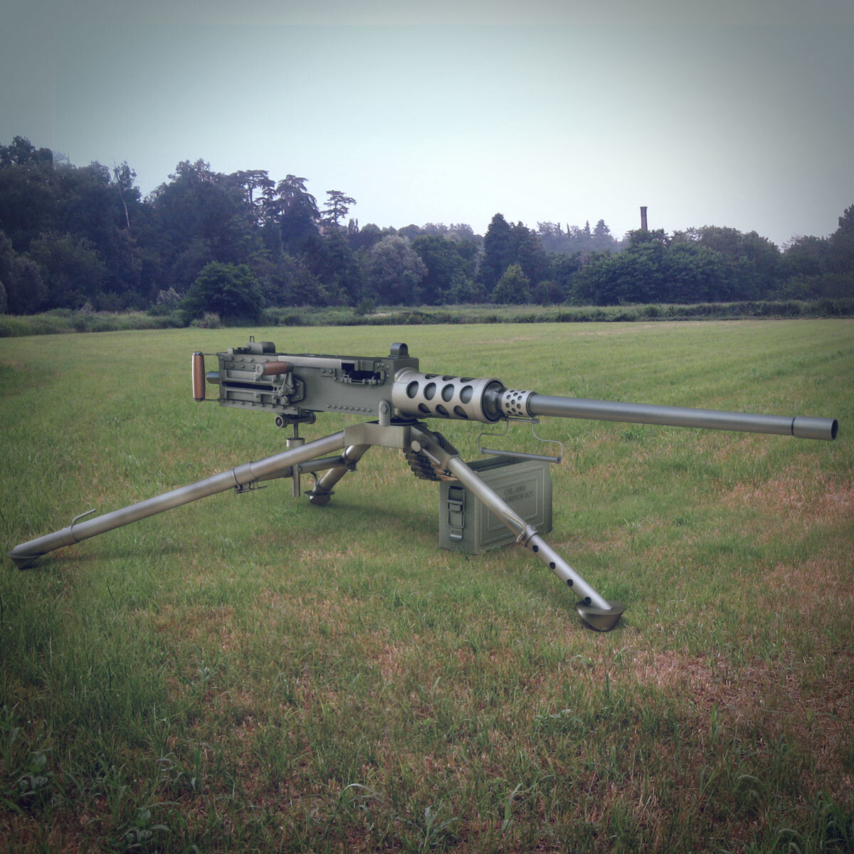 ArtStation - Free M2 Browning Machine Gun Model