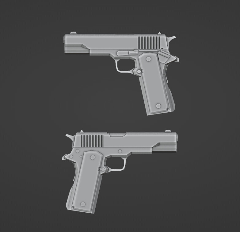 ArtStation - M1911, Low Poly.