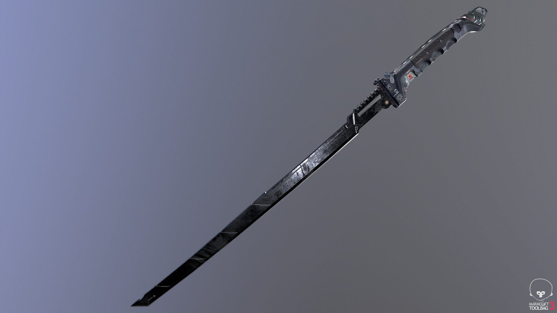 ArtStation - Sci - fi cyberpunk sword